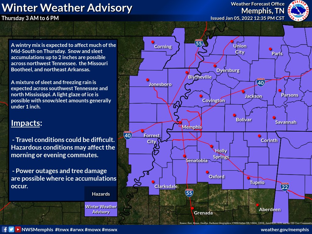 Lafayette County under Winter Weather Advisory until Thursday evening ...