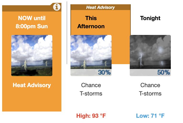 Heat advisory today, thunderstorms expected tonight | The Oxford Eagle